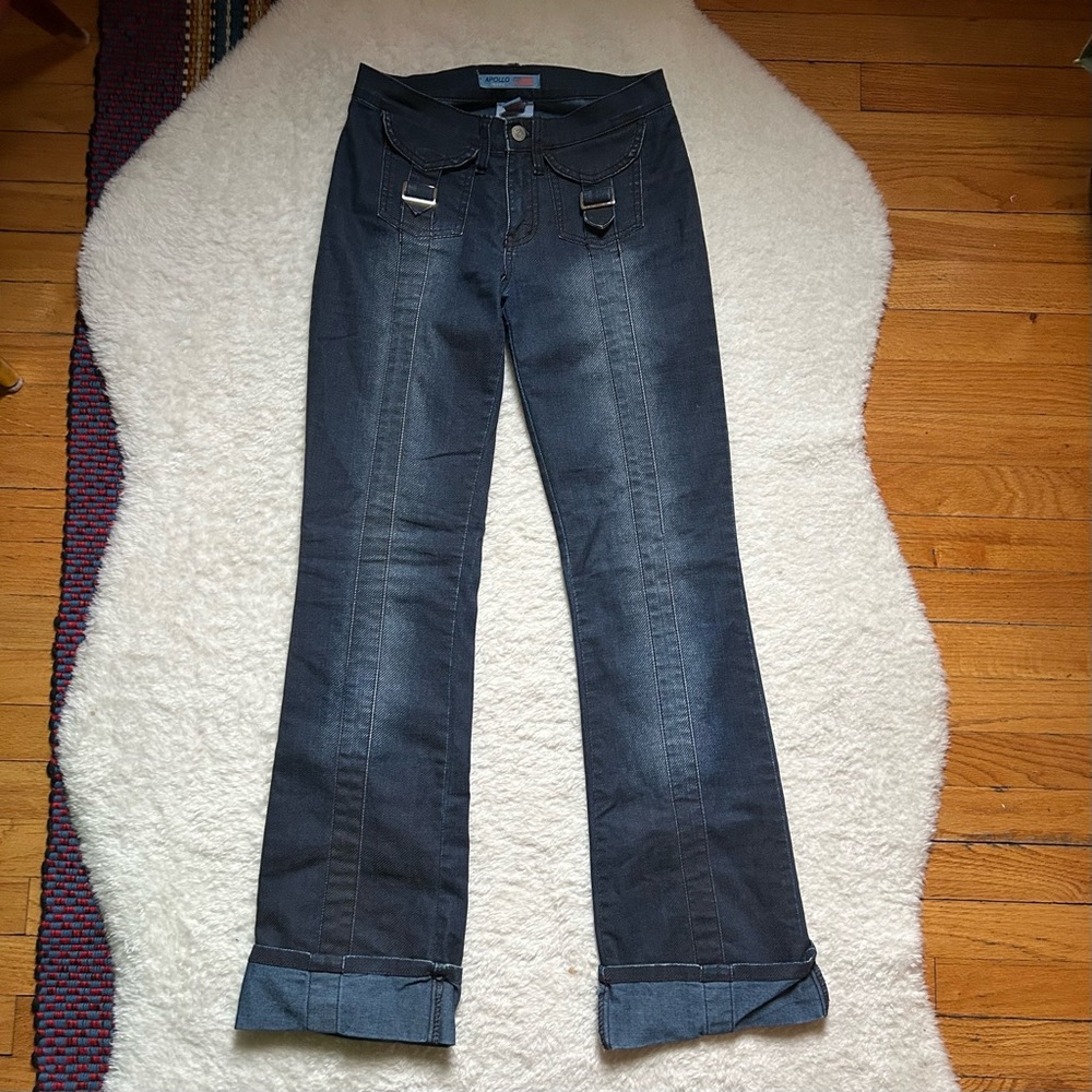 Vintage Apollo Jeans Y2k Buckle Detail Dark Wash Blue… - Gem